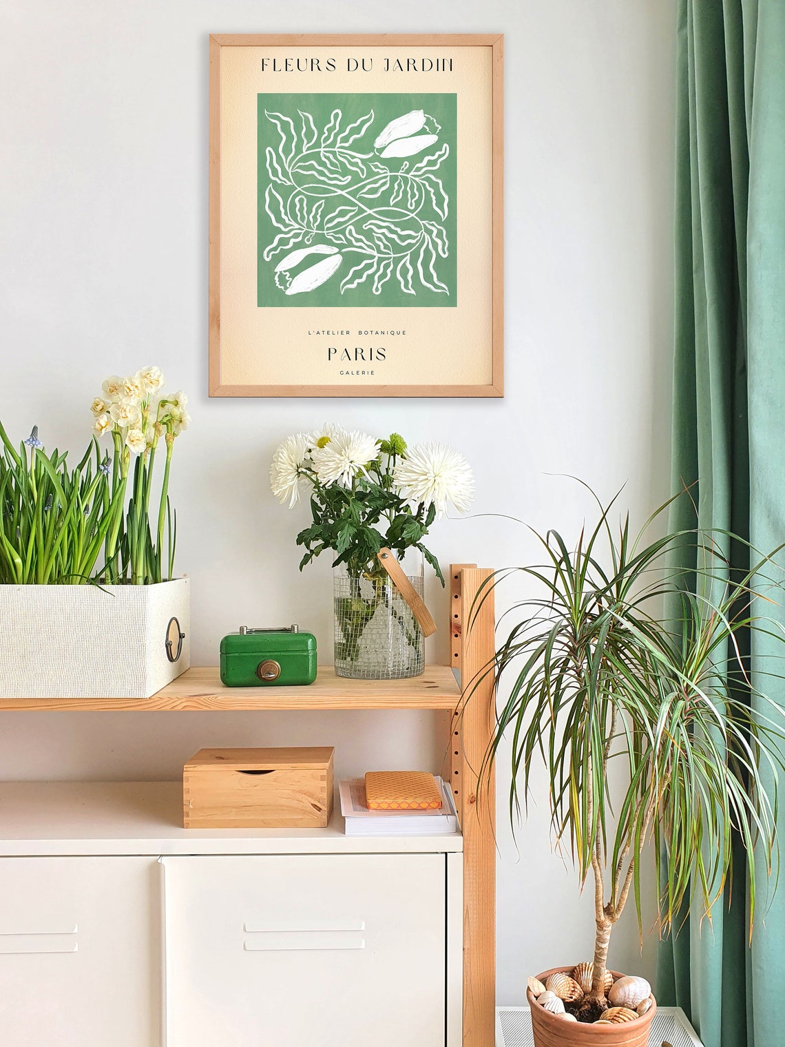 Sage Green Flower Market Poster Matisse PRINTABLE Wall Art | Etsy