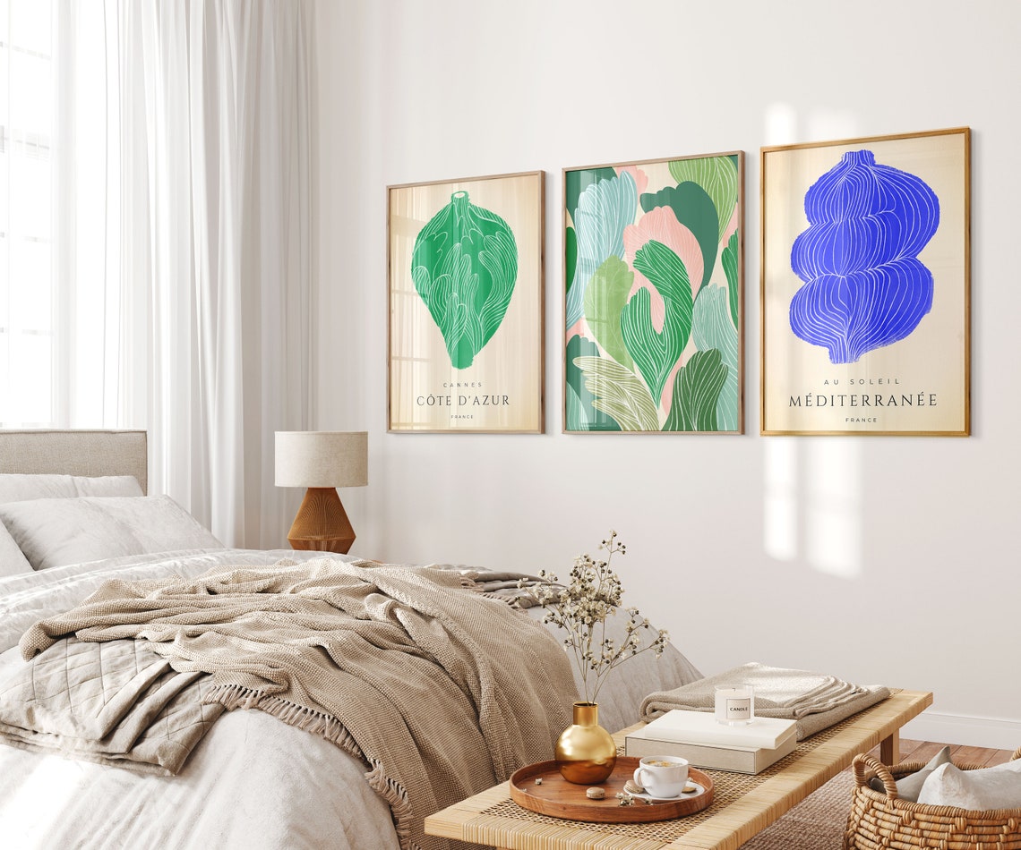 Bright Colors Wall Art Set. Eclectic Gallery Wall Print Set. - Etsy