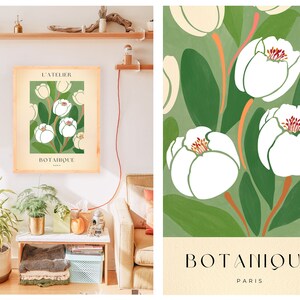 Sage Green Flower Market Poster Floral PRINTABLE Wall Art White Flower ...