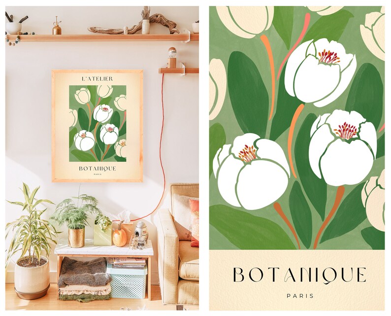 Sage Green Flower Market Poster Floral PRINTABLE Wall Art - Etsy