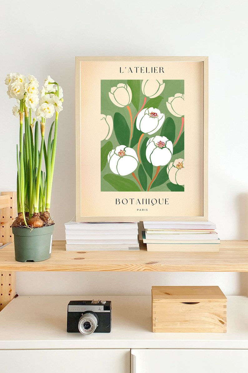 Sage Green Flower Market Poster Floral PRINTABLE Wall Art - Etsy