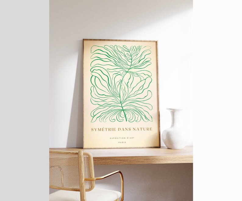 Boho Botanical Print. Sage Green Wall Art. Minimalist Botanical Print ...