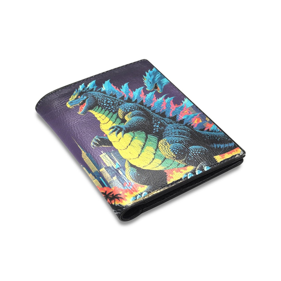 PU Wallet Godzilla Gojira Kaiju Retro Art Comics Neon Cartoon Retro ...