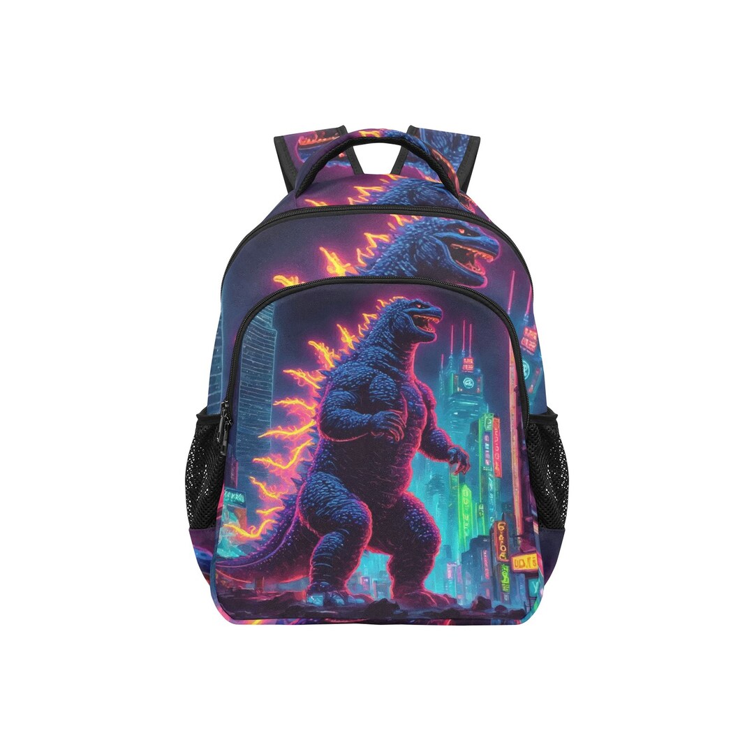 Godzilla Backpack Bag Japan Bags Handbag Gojira Kaiju Sci-fi Print ...