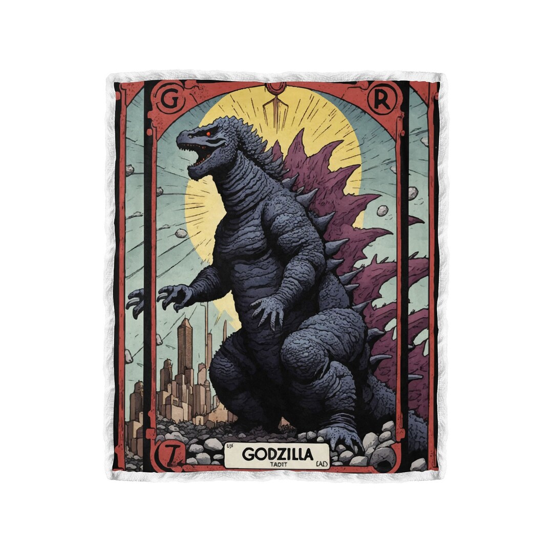 Godzilla Throw Blanket 50x60 Double Layer Short Plush Quilt Print ...