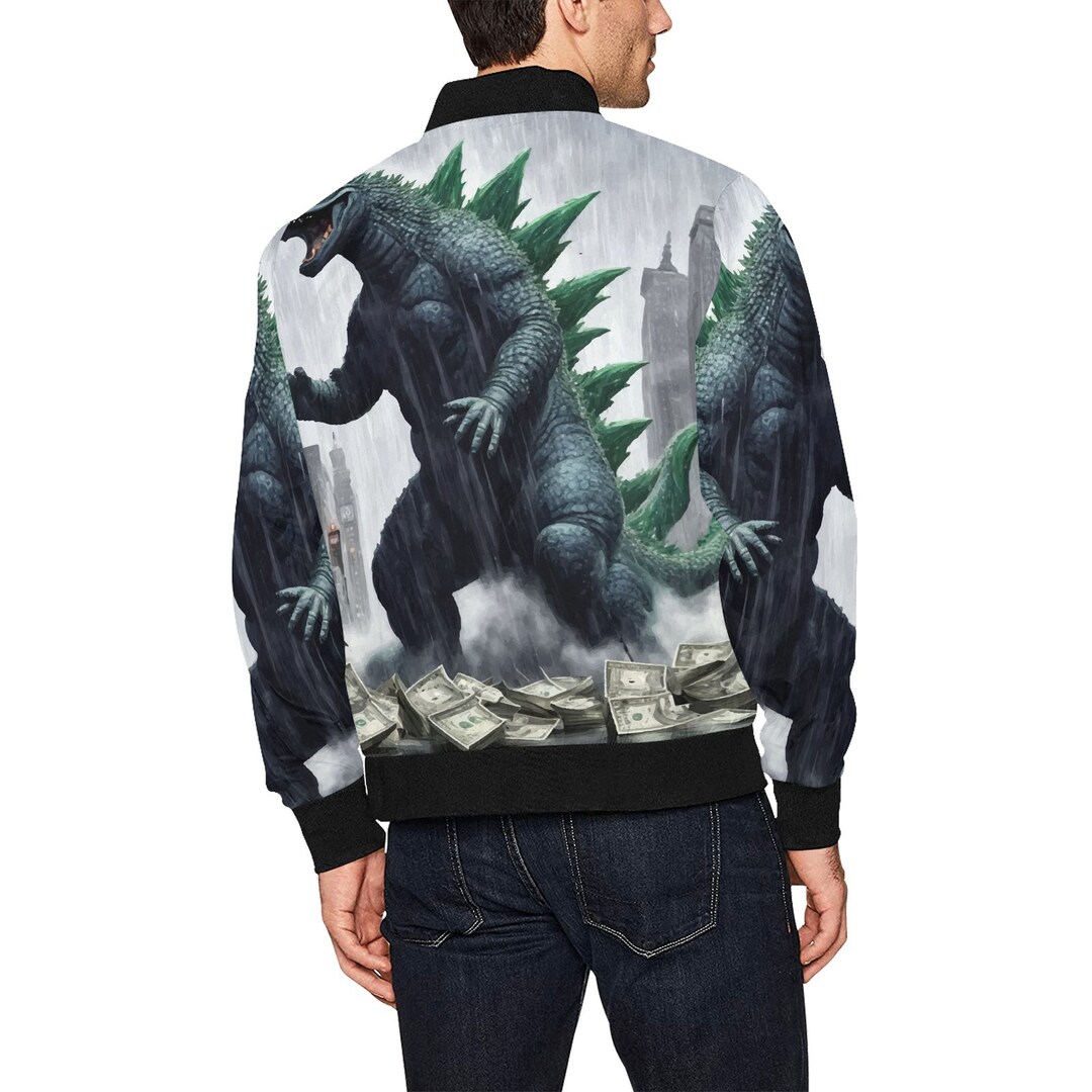 Godzilla Bomber Jacket Gojira Kaiju Japan Monster Horror Japanese ...