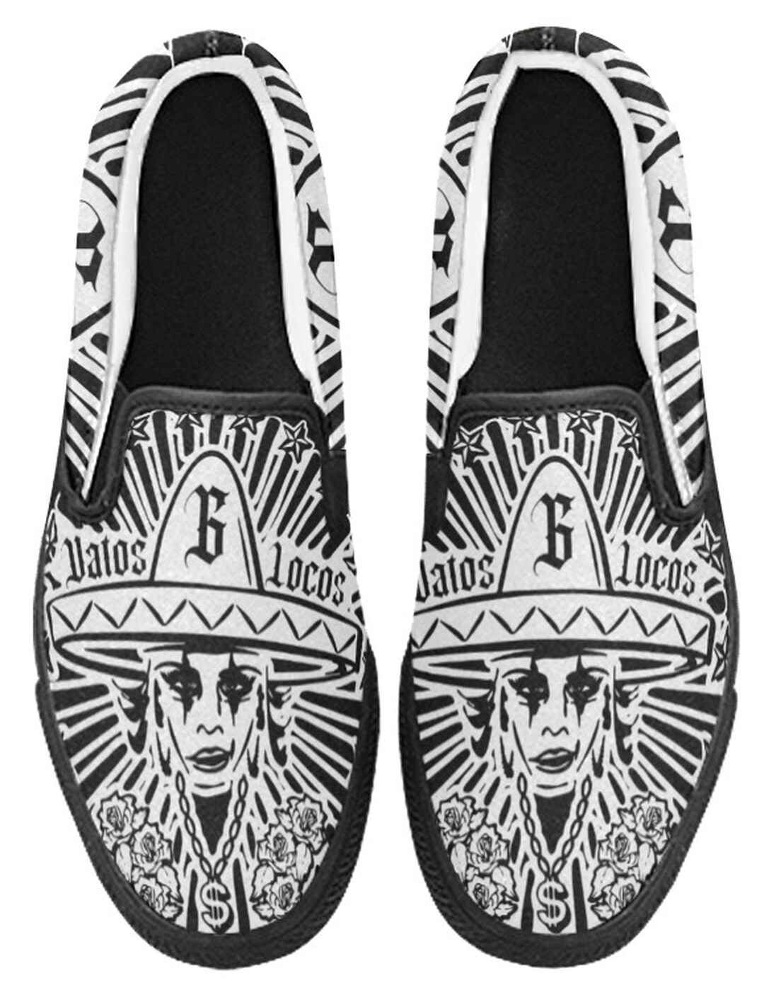 Men's Vatos Locos Slip on Sneakers Shoes Boots Chicano - Etsy