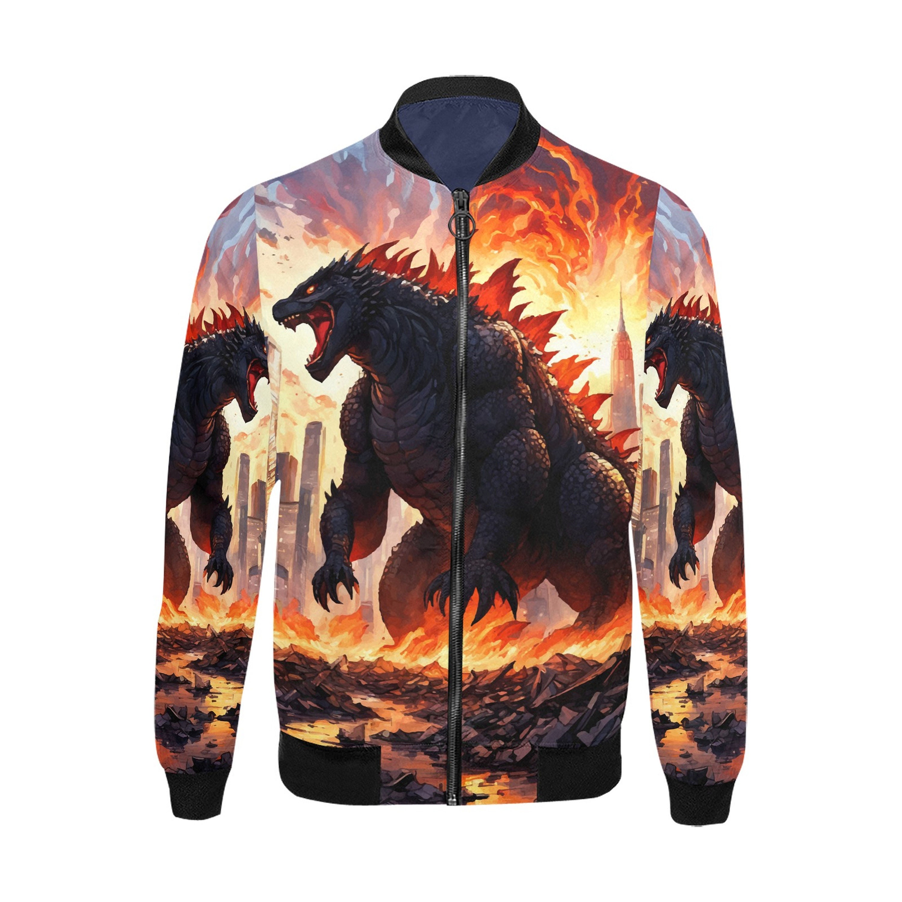 Godzilla Bomber Jacket Gojira Kaiju Japan Sci-fi Monster Horror ...