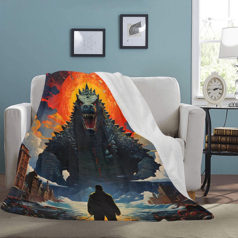 Godzilla Blanket Blankets Gojira Kaiju Japan Sci-fi Monster Monsters ...