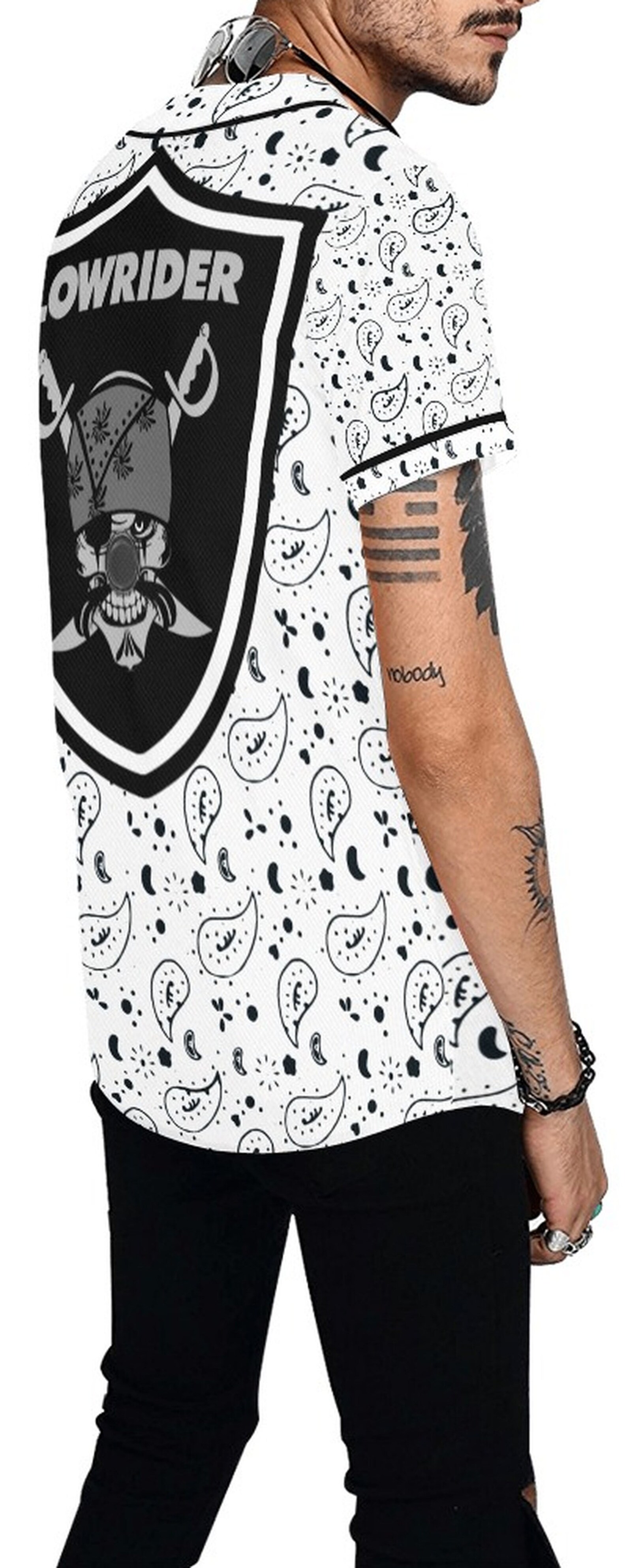 Men's Lowrider Baseball Jersey Gangsta Chicano Gangster Cholo Mexican ...