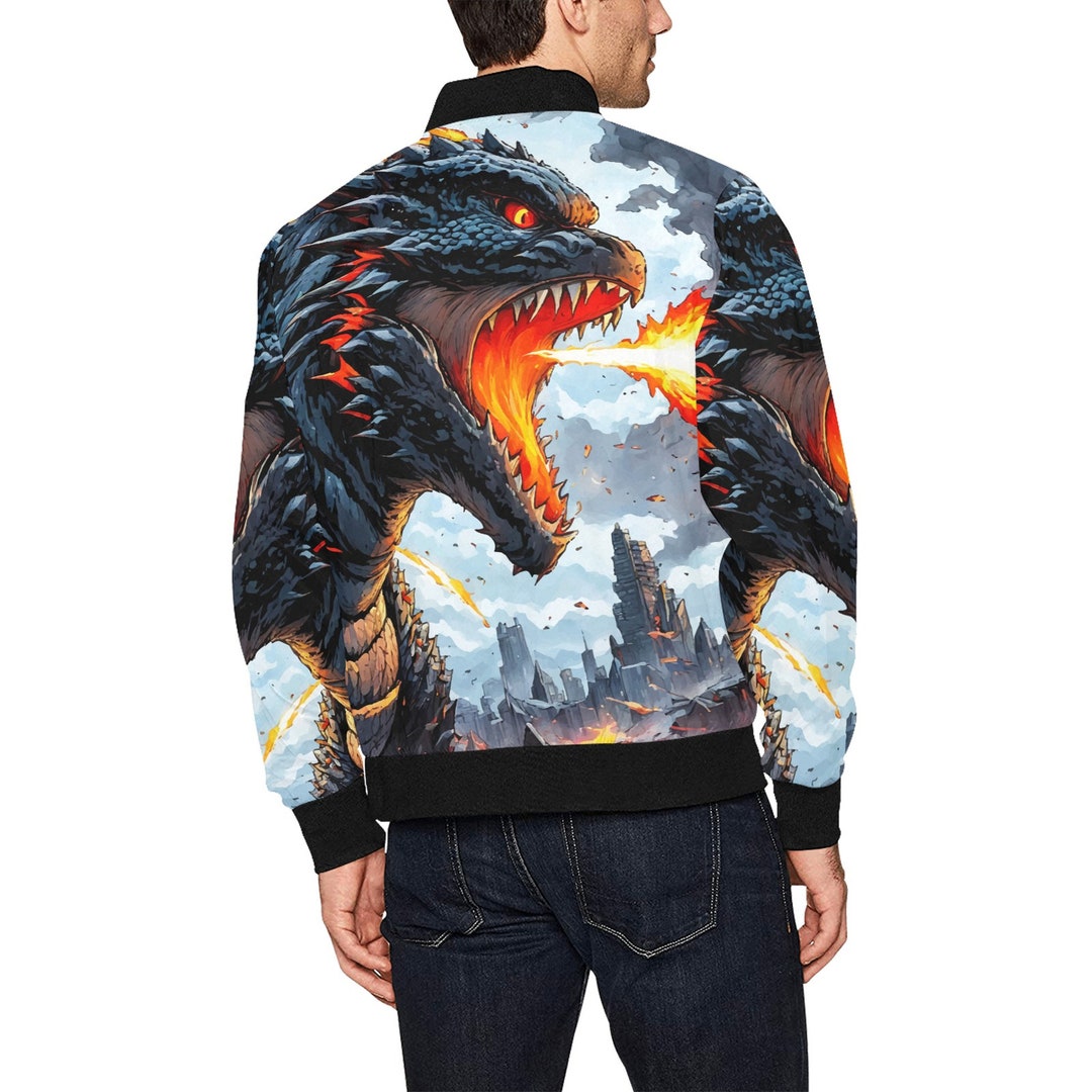 Godzilla Bomber Jacket Gojira Kaiju Japan Sci-fi Monster Horror ...