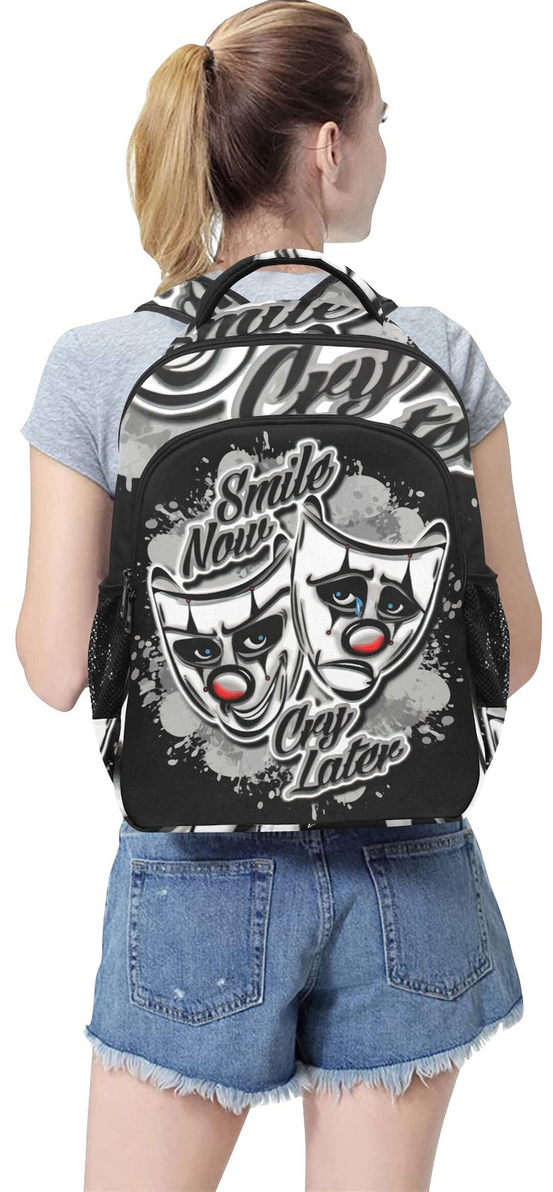 Smile Now Cry Later Backpack Gangsta Pride Gangster Gangsters Cholo ...