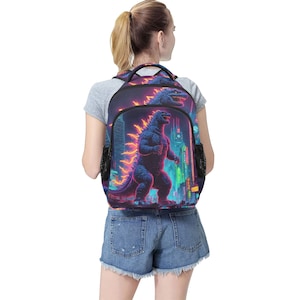 Godzilla Backpack Bag Japan Bags Handbag Gojira Kaiju Sci-fi Print ...