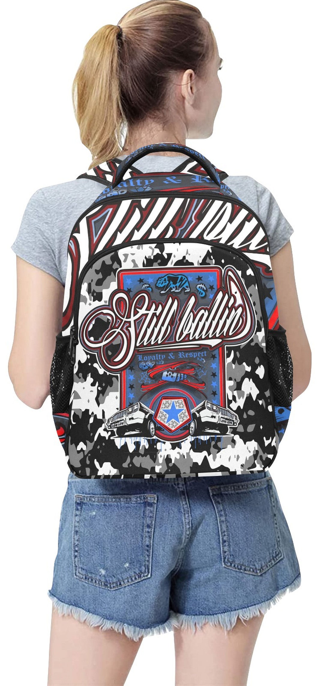 Lowrider Backpack Hip Hop Streetwear Urban Print Printed - Etsy