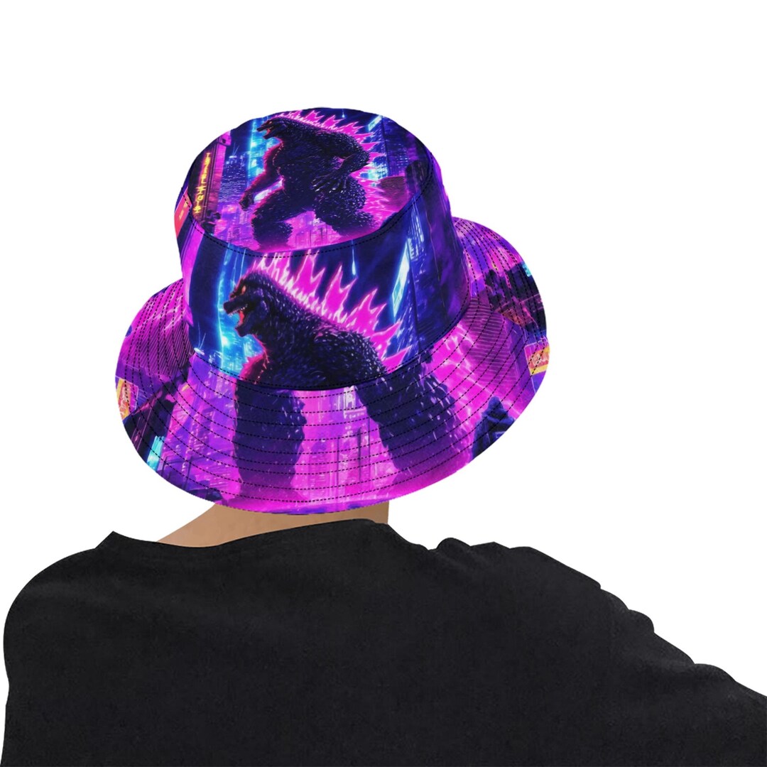 Bucket Hat Cap Gojira Kaiju Godzilla Monster Neon - Etsy