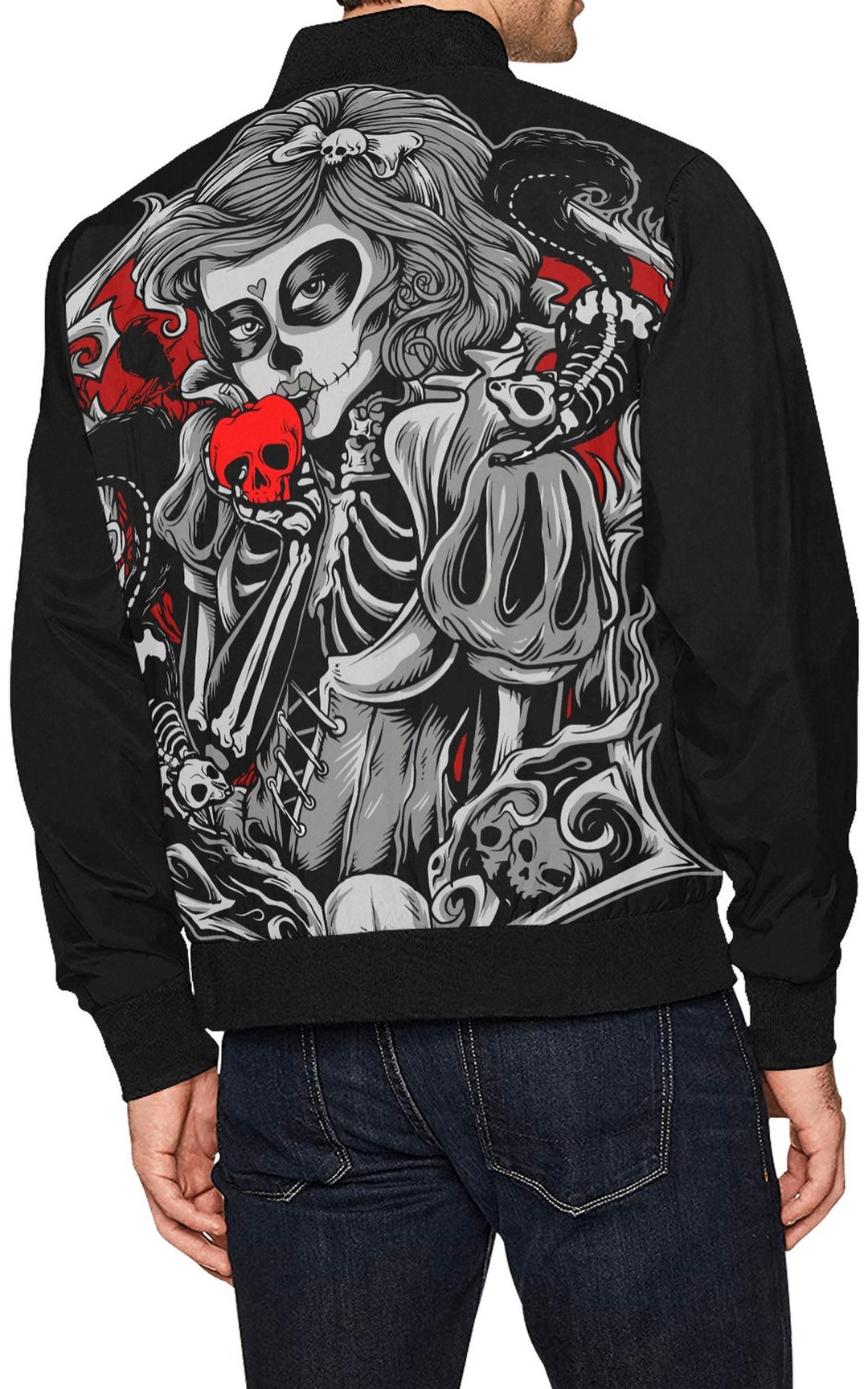 La Catrina Bomber Jacket La Calavera Cholo Chicano Halloween - Etsy