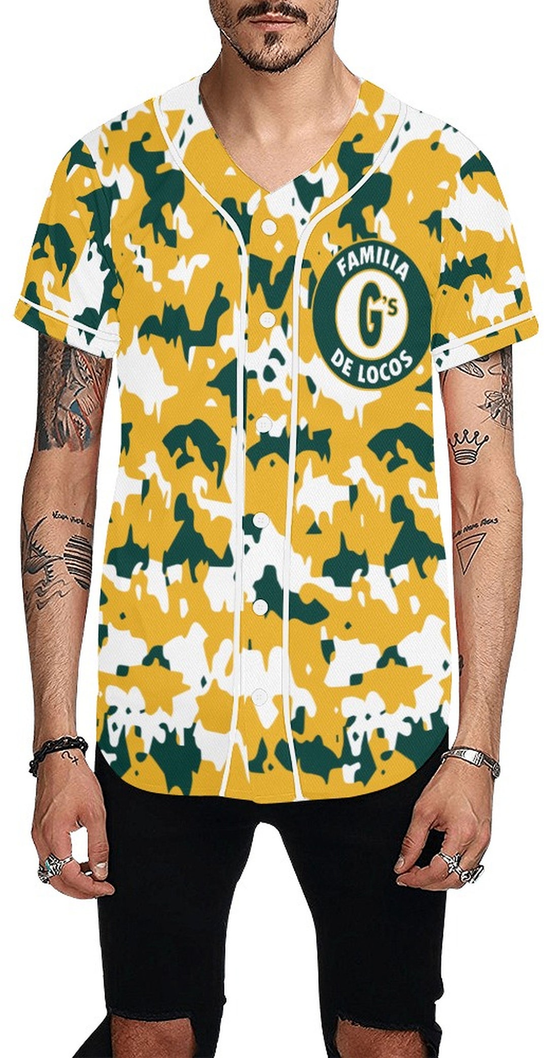 Men's Vato Loco Baseball Jersey Familia Gangsta Stars Chicano Cholo ...