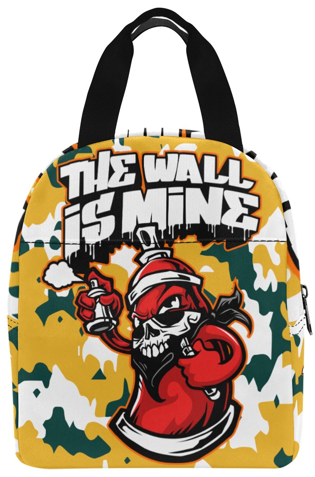 Graffiti Lunch Bag Food Bags Picnic Handbag Skull Lunchbox Insulated ...