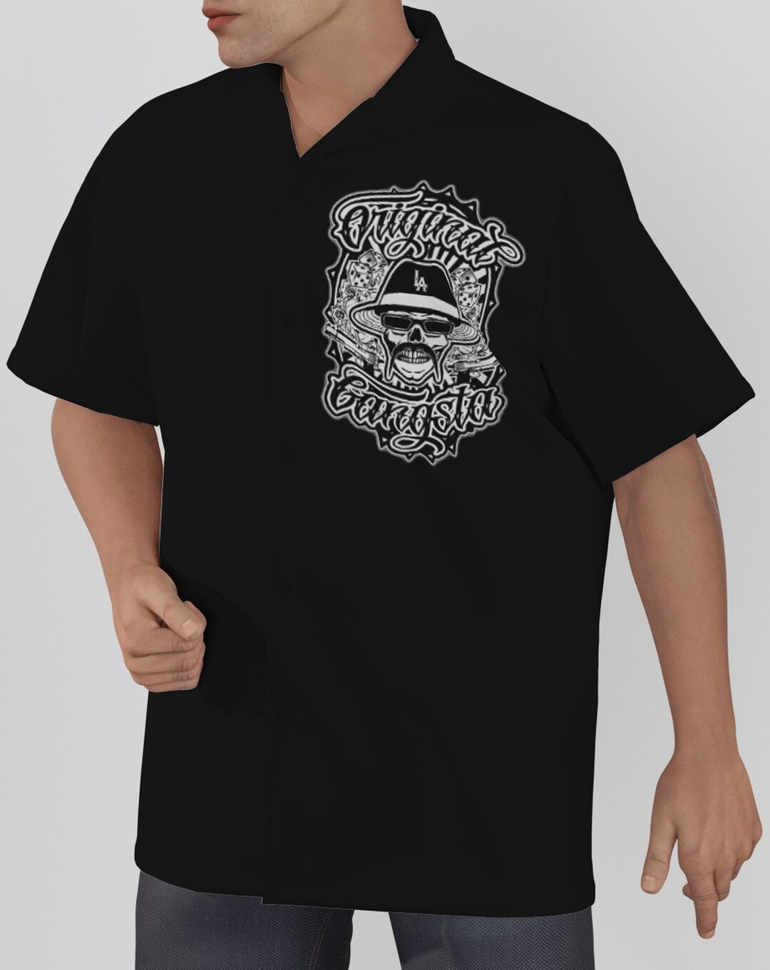 Gangsta Shirt Cotton Chicano Lowrider Cholo Mexican Raider Cartel Vato ...