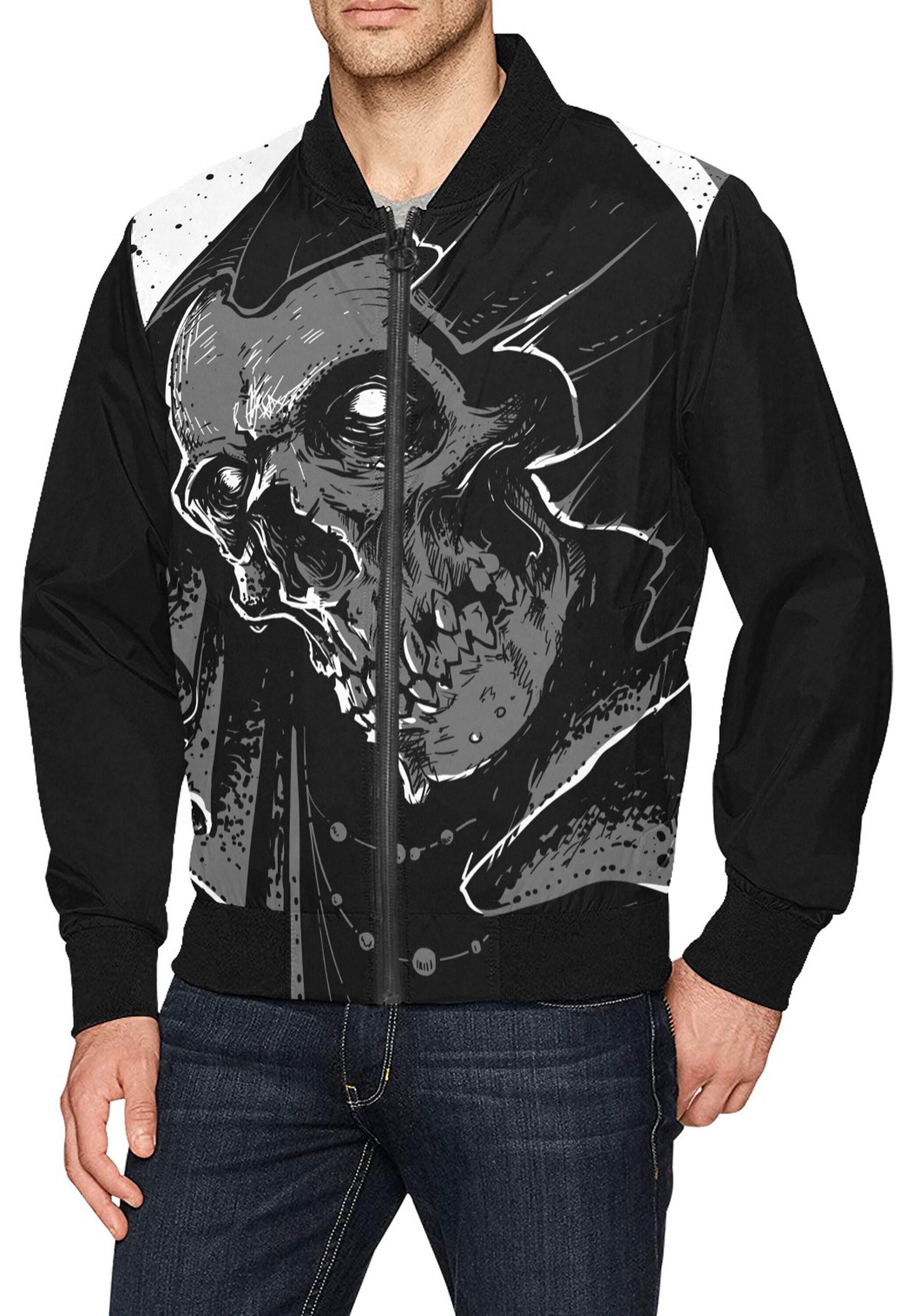 Grim Reaper Bomber Jacket Chicano Día De Muertos Calavera - Etsy México