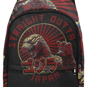 Godzilla Backpack Bag Bags Handbag Gojira Kaiju Sci-fi Japan Monster ...