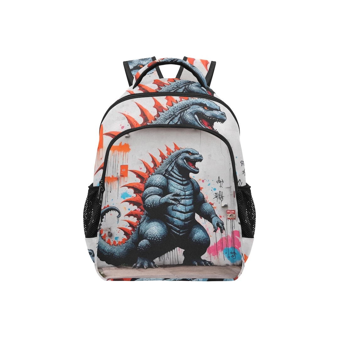 Godzilla Backpack Bag Japan Bags Handbag Gojira Kaiju Sci-fi Print ...