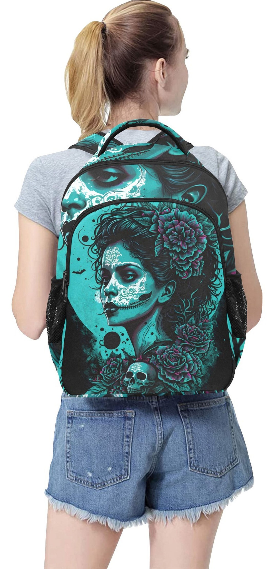 La Catrina Backpack Día De Los Muertos Chicano - Etsy