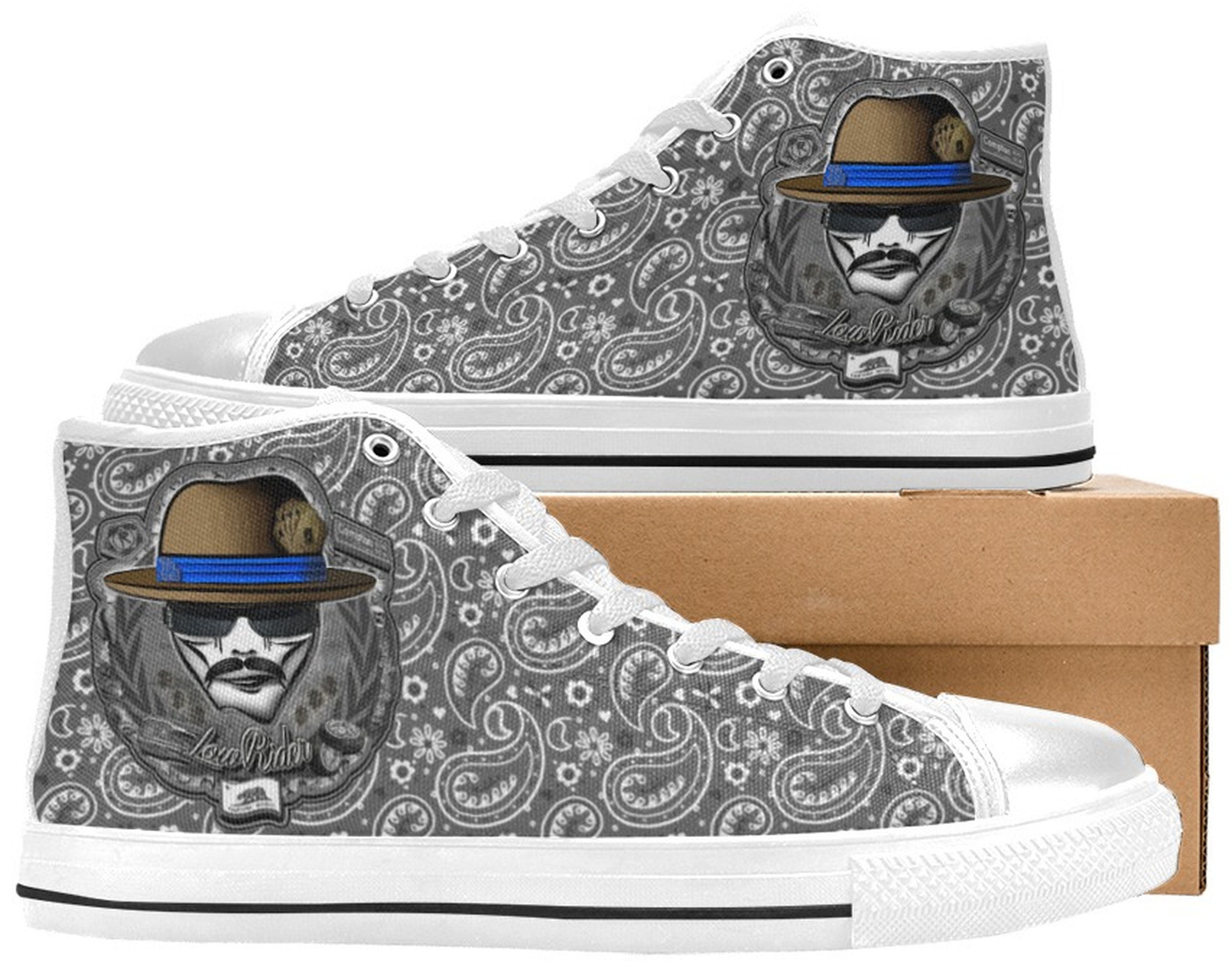 Men's Lowrider High Top Sneakers Shoes Gangsta Boots - Etsy