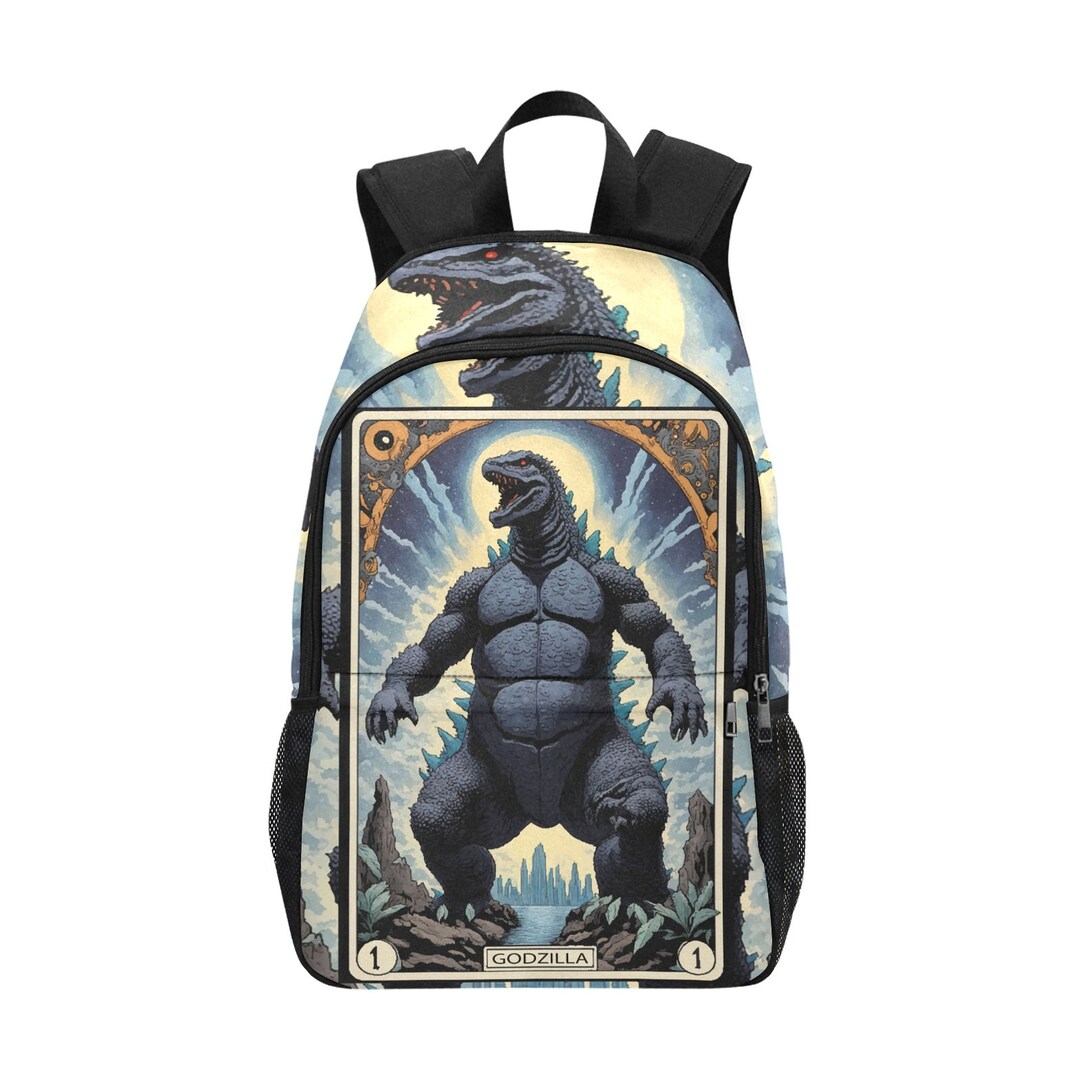 Godzilla Backpack Mesh Pockets Gojira Kaiju - Etsy