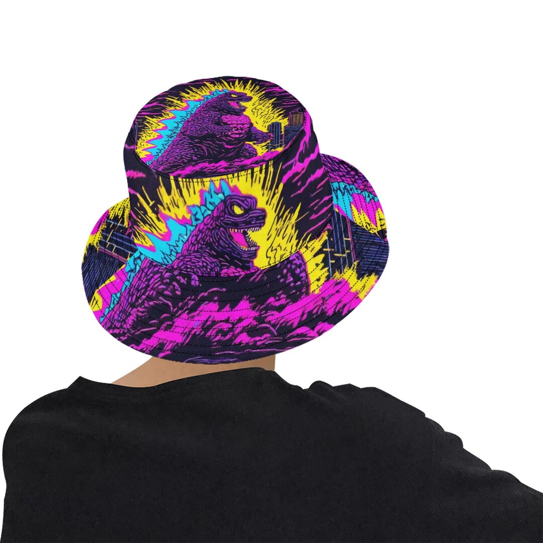 Bucket Hat Godzilla Gojira Kaiju Art Neon Comics - Etsy
