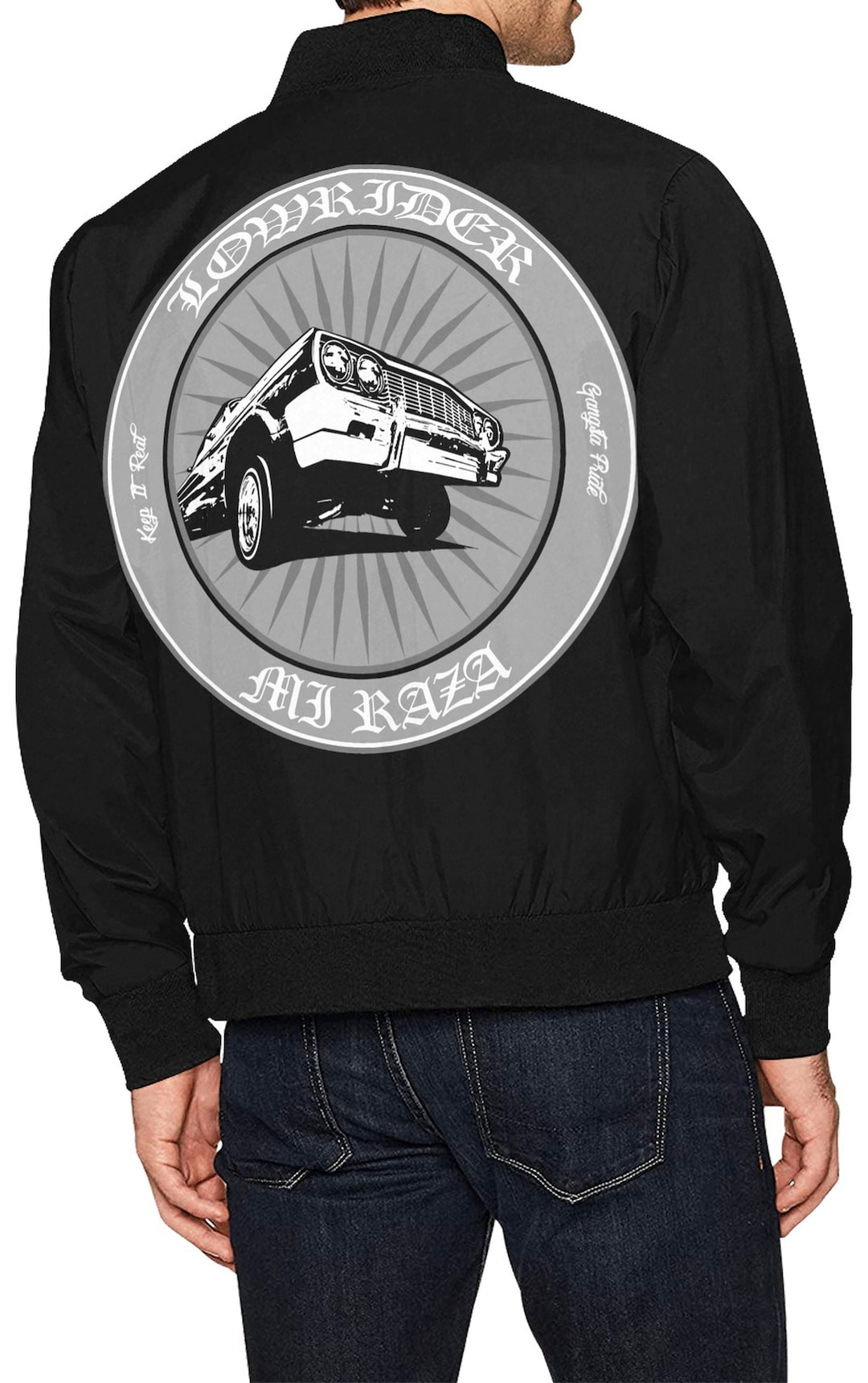 Lowrider Bomber Jacket Impala Chicano Cholo Mexican Gangsta Cartel ...