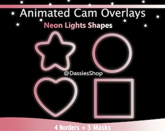 Twitch Animated Camera Overlay Neon Lights | Etsy