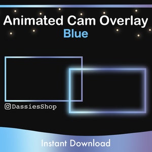 Twitch Animated Camera Overlay Blue | Etsy