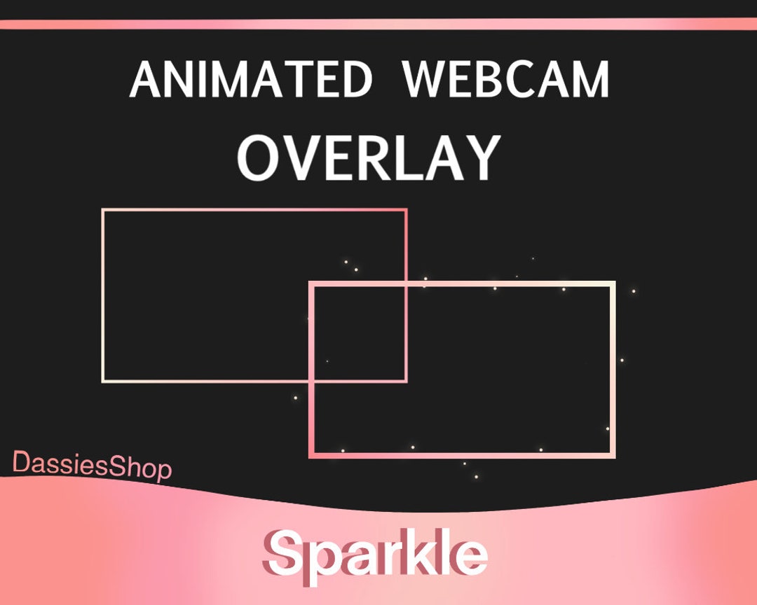 Twitch Animated Camera Overlay | Pink Sparkle - Etsy