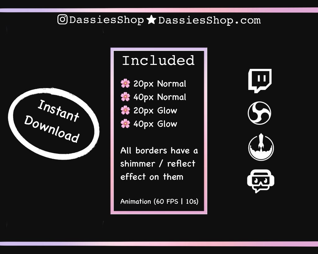 Twitch Animated Camera Overlay | Soft Pink - Etsy