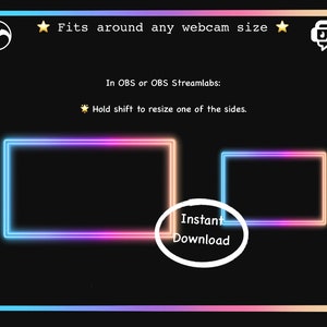 Twitch Animated Camera Overlay | Neon Lights - Etsy