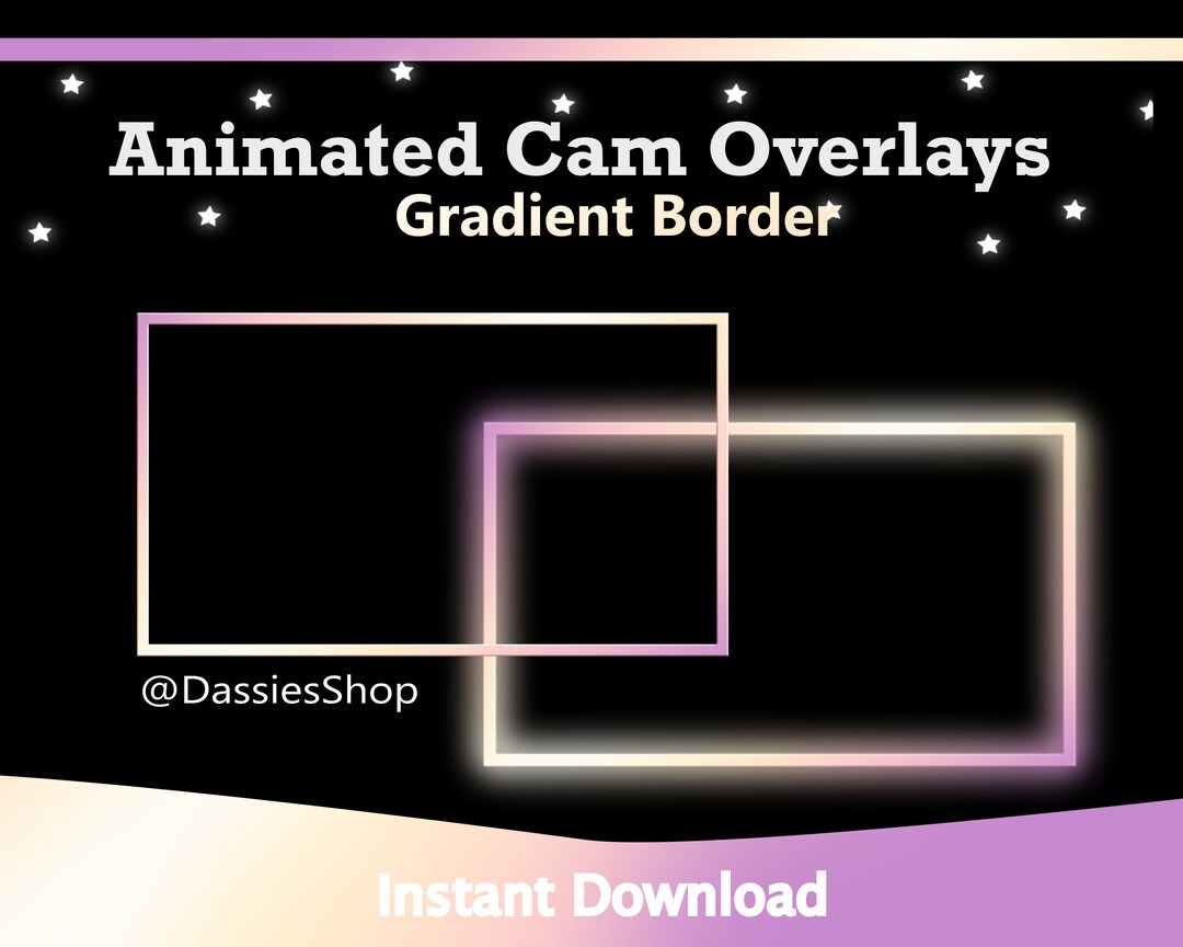 Twitch Animated Camera Overlay | Gradient Border - Etsy