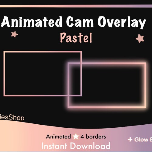 Twitch Animated Camera Overlay Updated Pink - Etsy