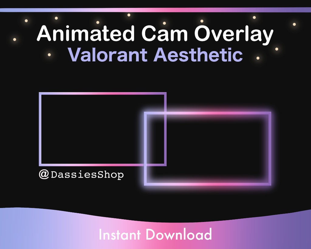 Twitch Animated Camera Overlay | Valorant Aesthetic - Etsy