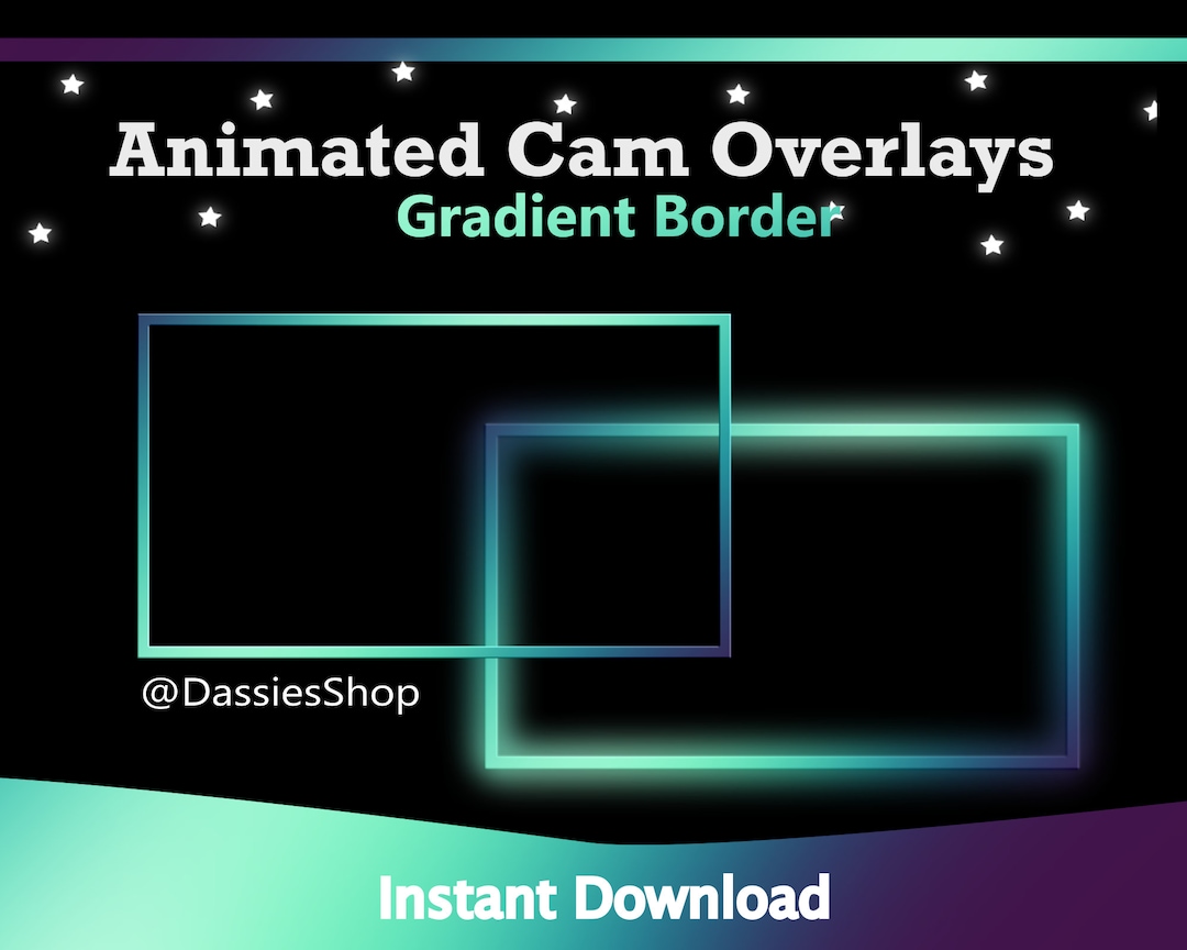 Twitch Animated Camera Overlay | Gradient Border - Etsy