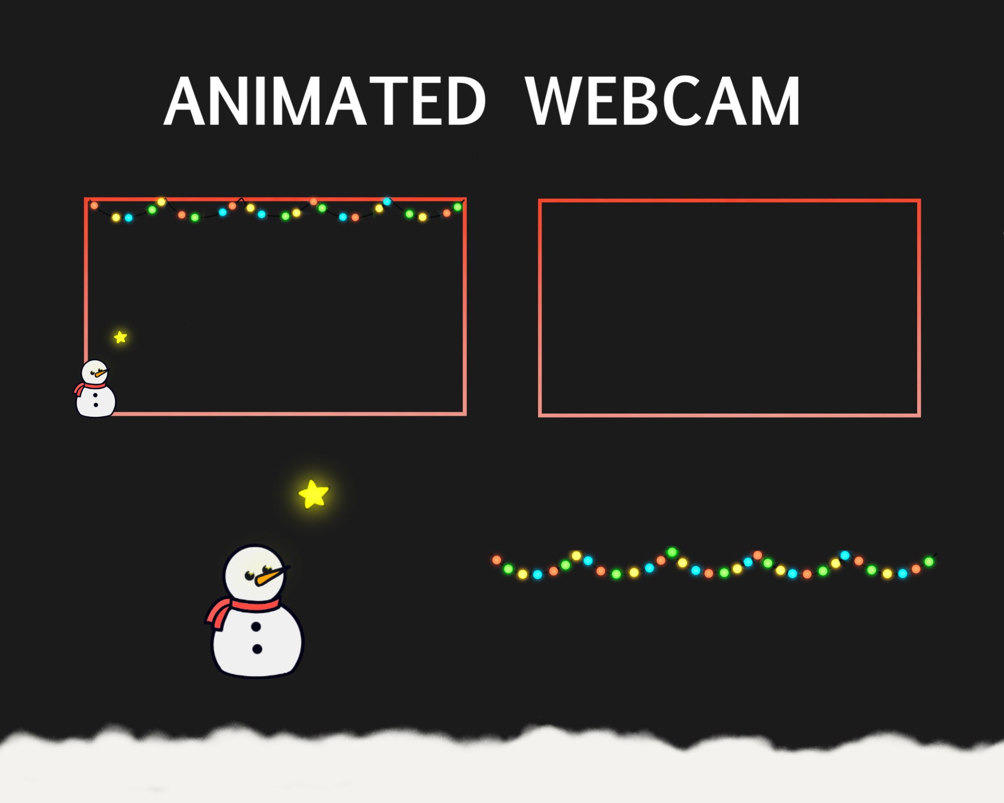 Twitch Christmas Animated Camera Overlay V2 - Etsy