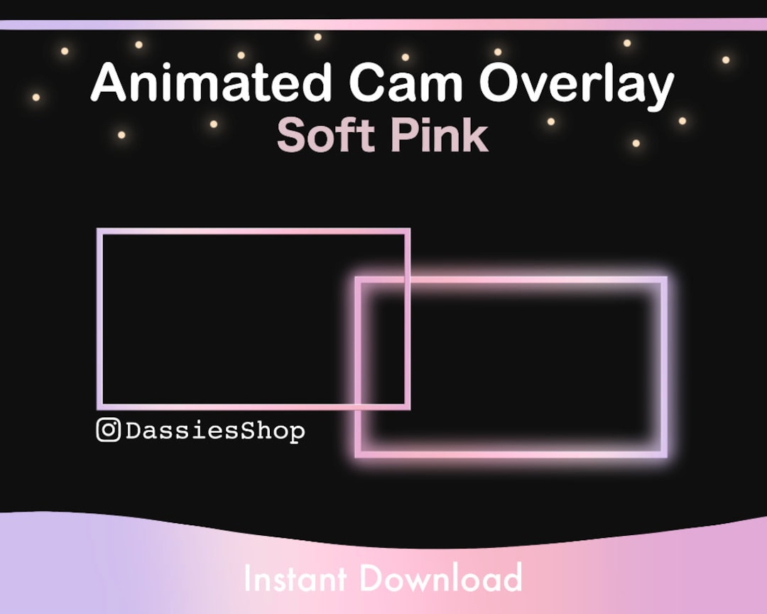 Twitch Animated Camera Overlay | Soft Pink - Etsy