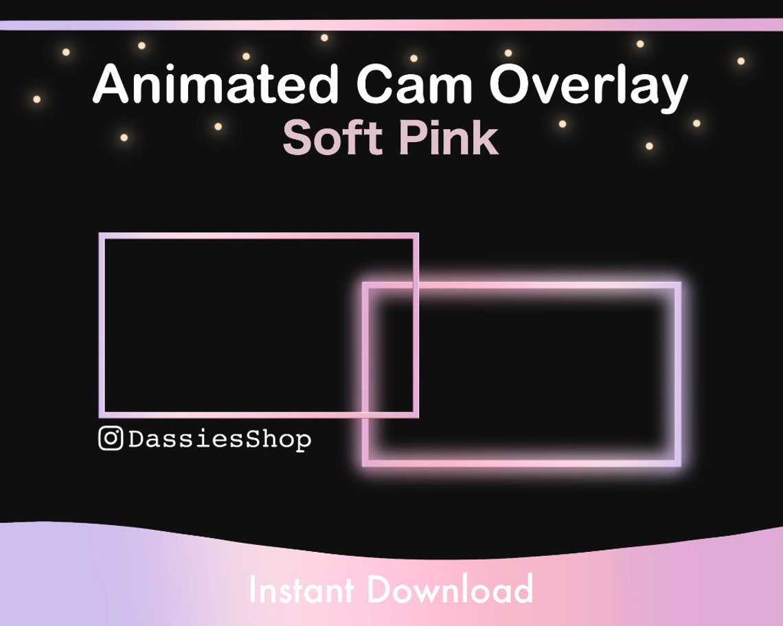 Twitch Animated Camera Overlay | Soft Pink - Etsy