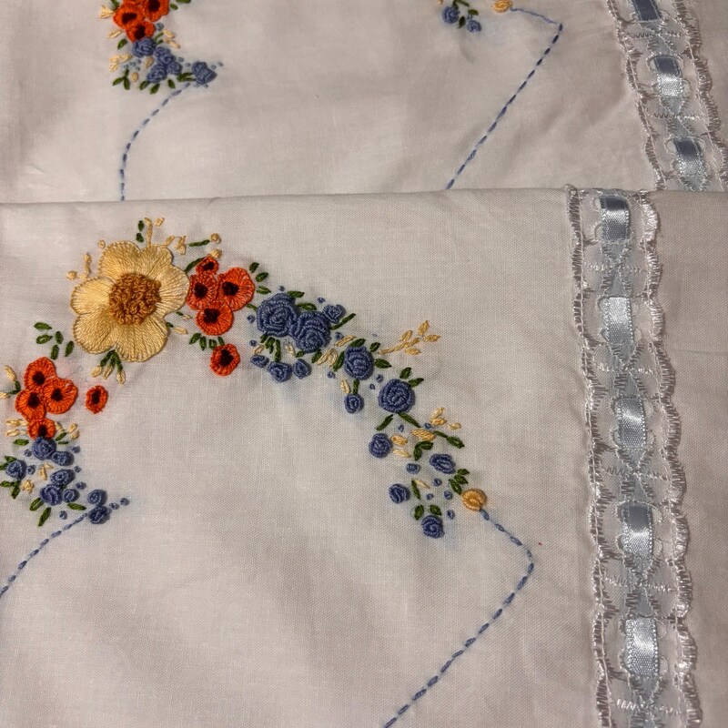 Hand Embroidered Pillow Cases - Etsy