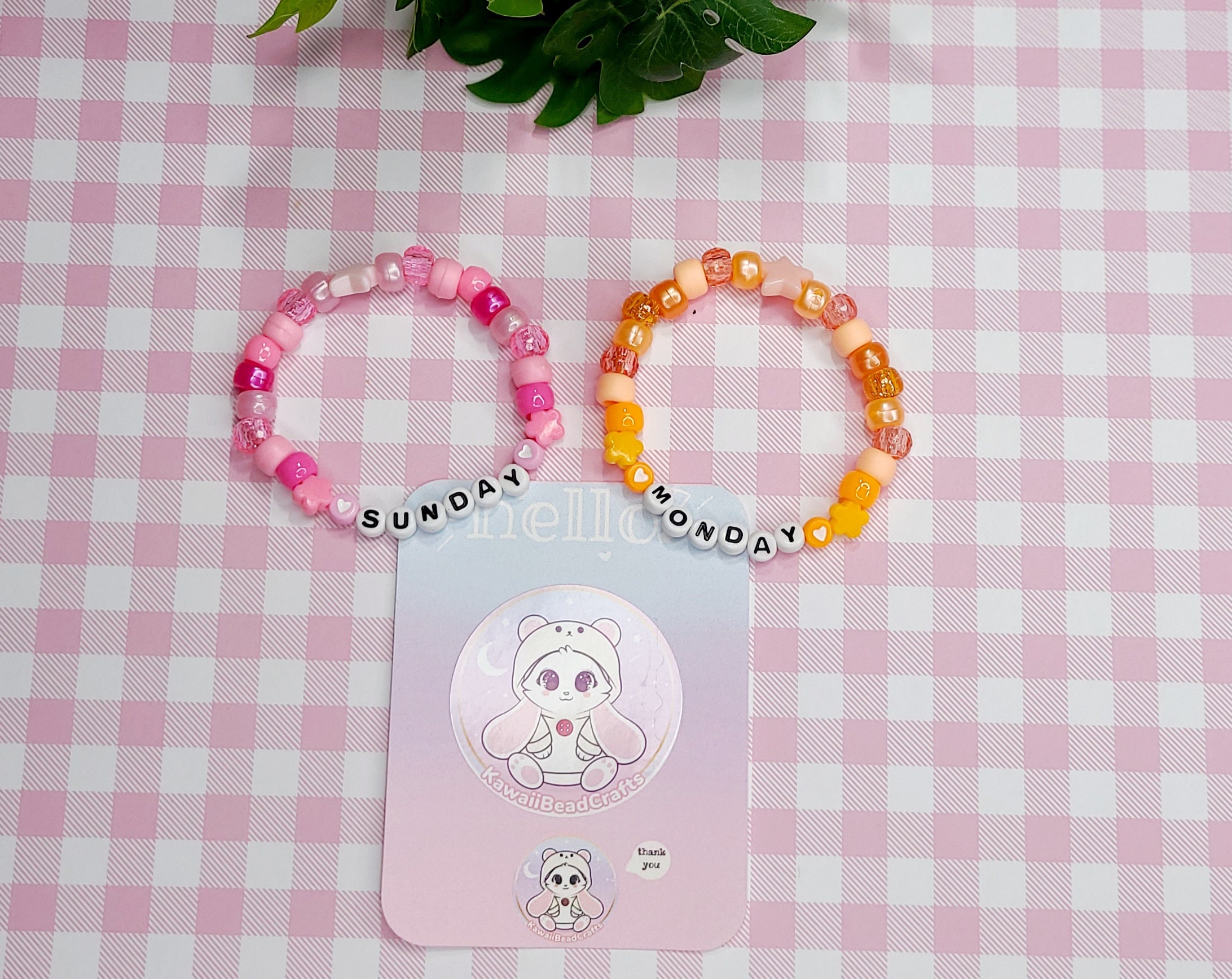 Day of the Week Bracelet Set Kandi Color Coordination ADHD - Etsy