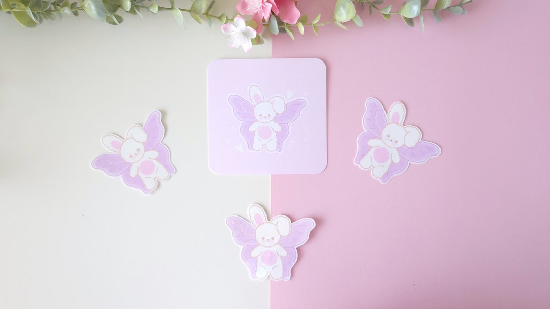 Kuneho Art Print Sticker Waterproof Sticker Decal Bunny Fairy Kawaii - Etsy