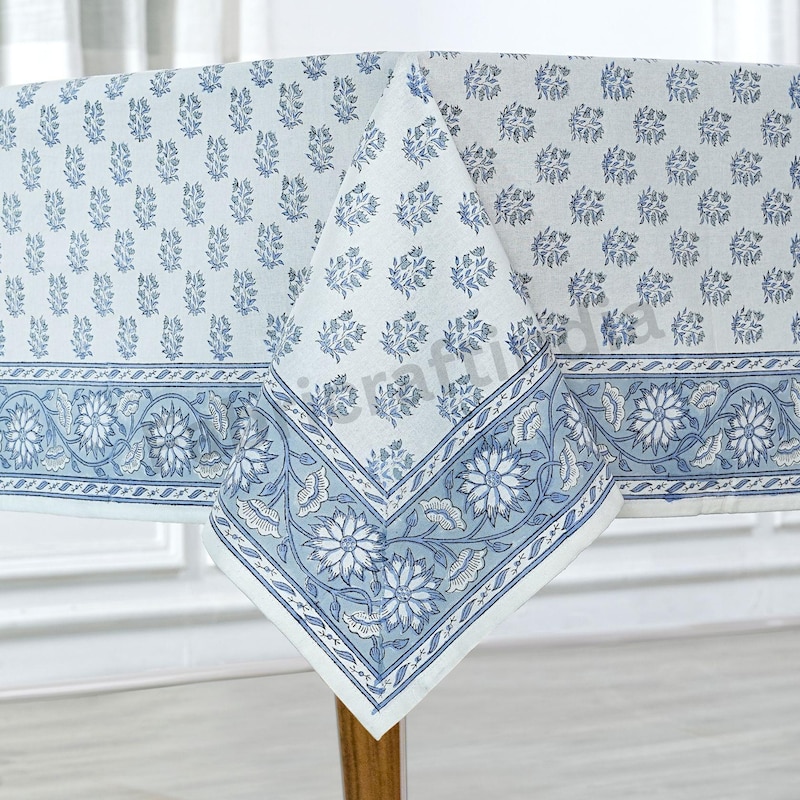 Block Print Tablecloth - Etsy