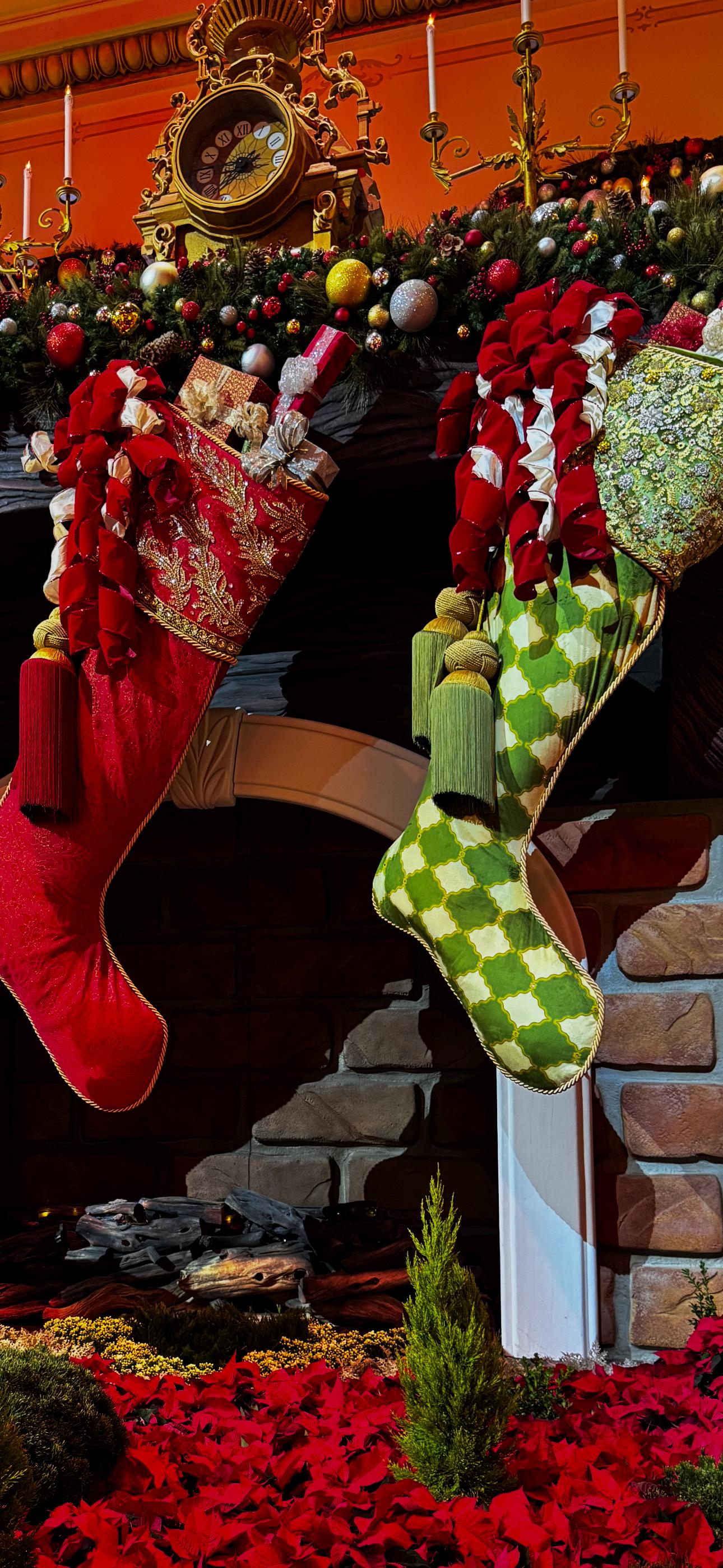 Mix Christmas Stockings, Hand Block Printed Cotton Floral Christmas ...