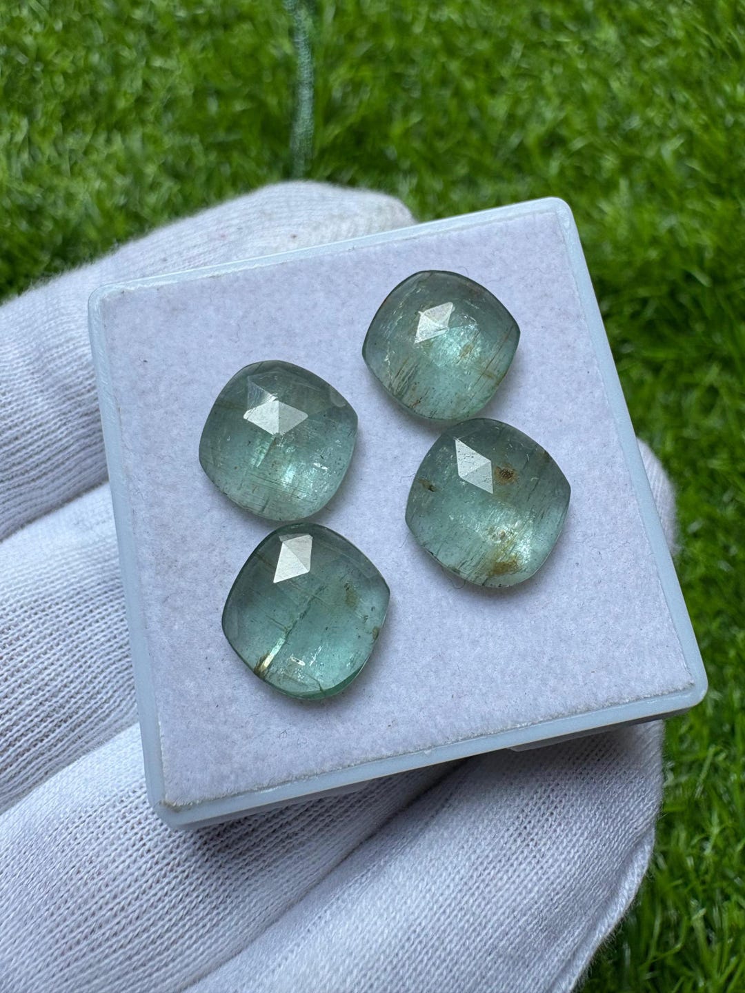 Natural Kyanite Gemstones: Rose Cut Marcuixe Shape, 12x12mm (4 Pcs) - Etsy