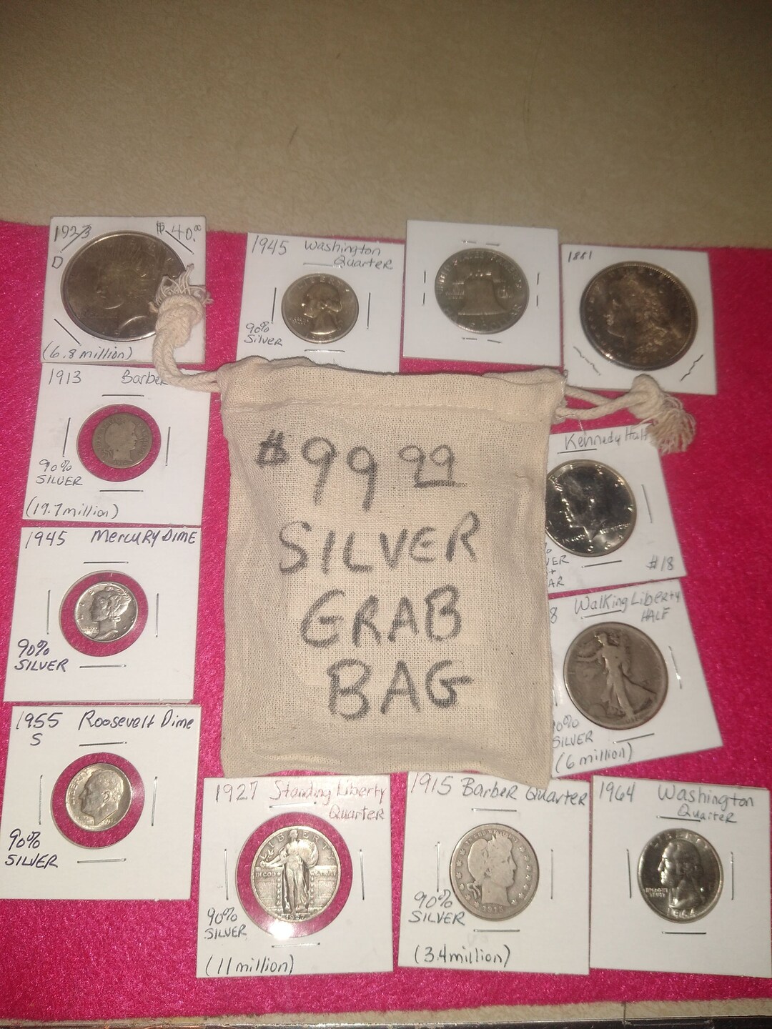 99.99 U.S. Silver Grab Bag 90 Percent Silver - Etsy